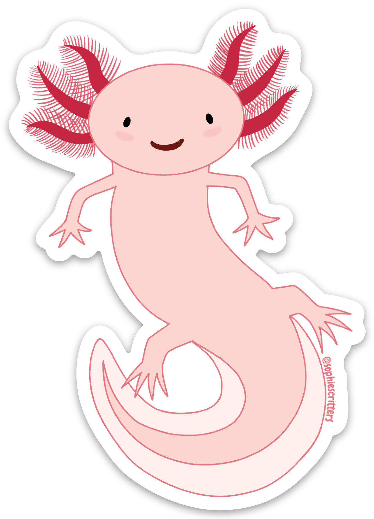 Axolotl Sticker – sophiescritters